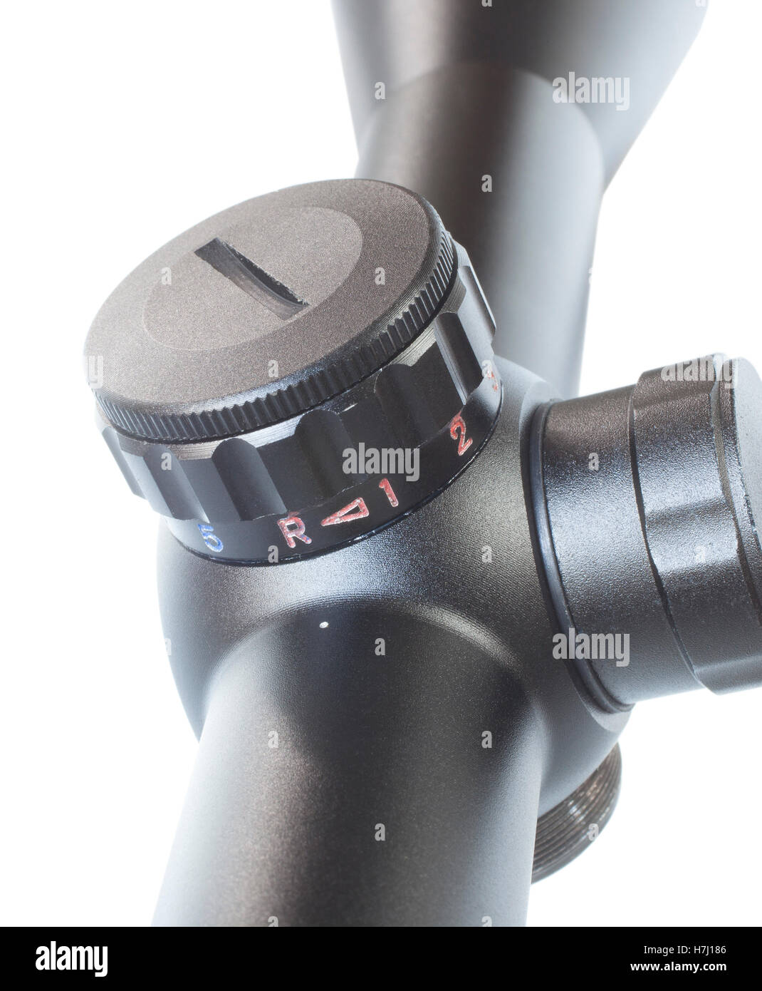 Knob that is used to adjust brightness and color on a rifle scope Stock ...