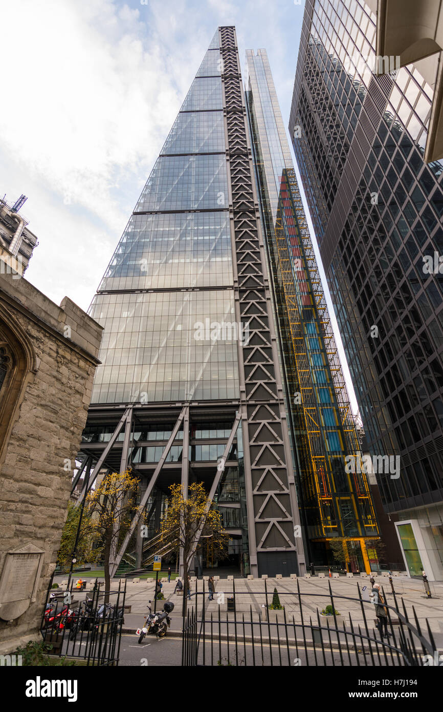 The Leadenhall building, a skyscraper in the City of London. It is a ...