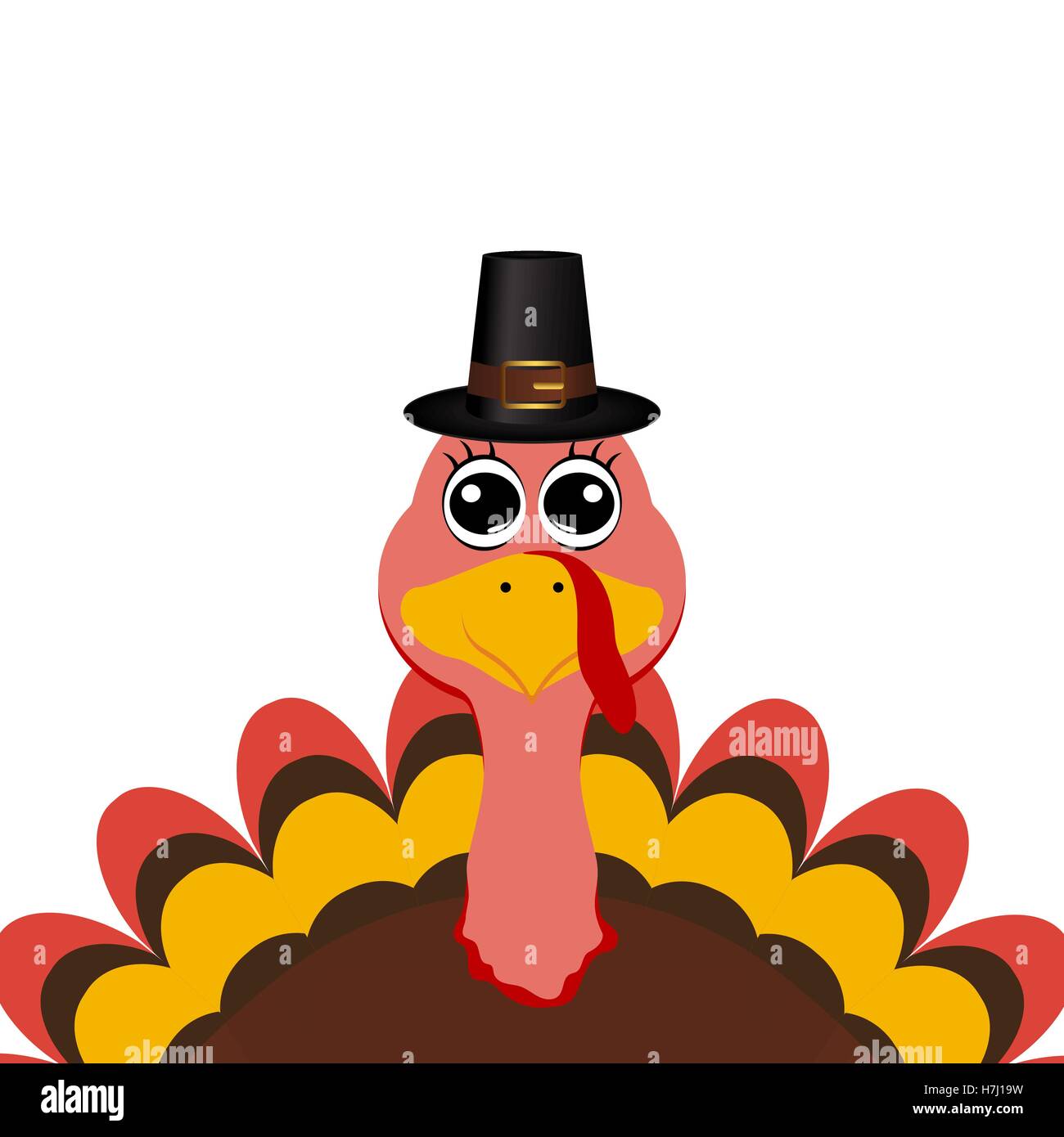 Turkey in hat on Thanksgiving Day Stock Vector Image & Art - Alamy