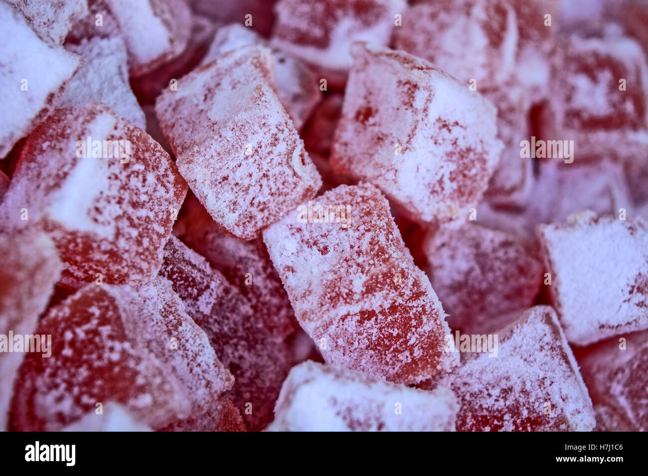 Beautiful, sweet and soft specialty Turkish delight waiting for the ...