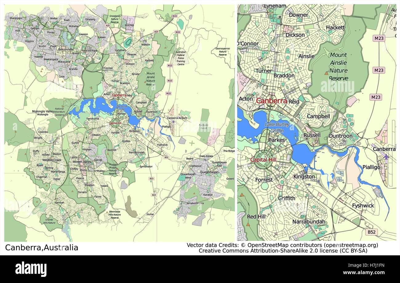 Canberra Map High Resolution Stock Photography and Images - Alamy