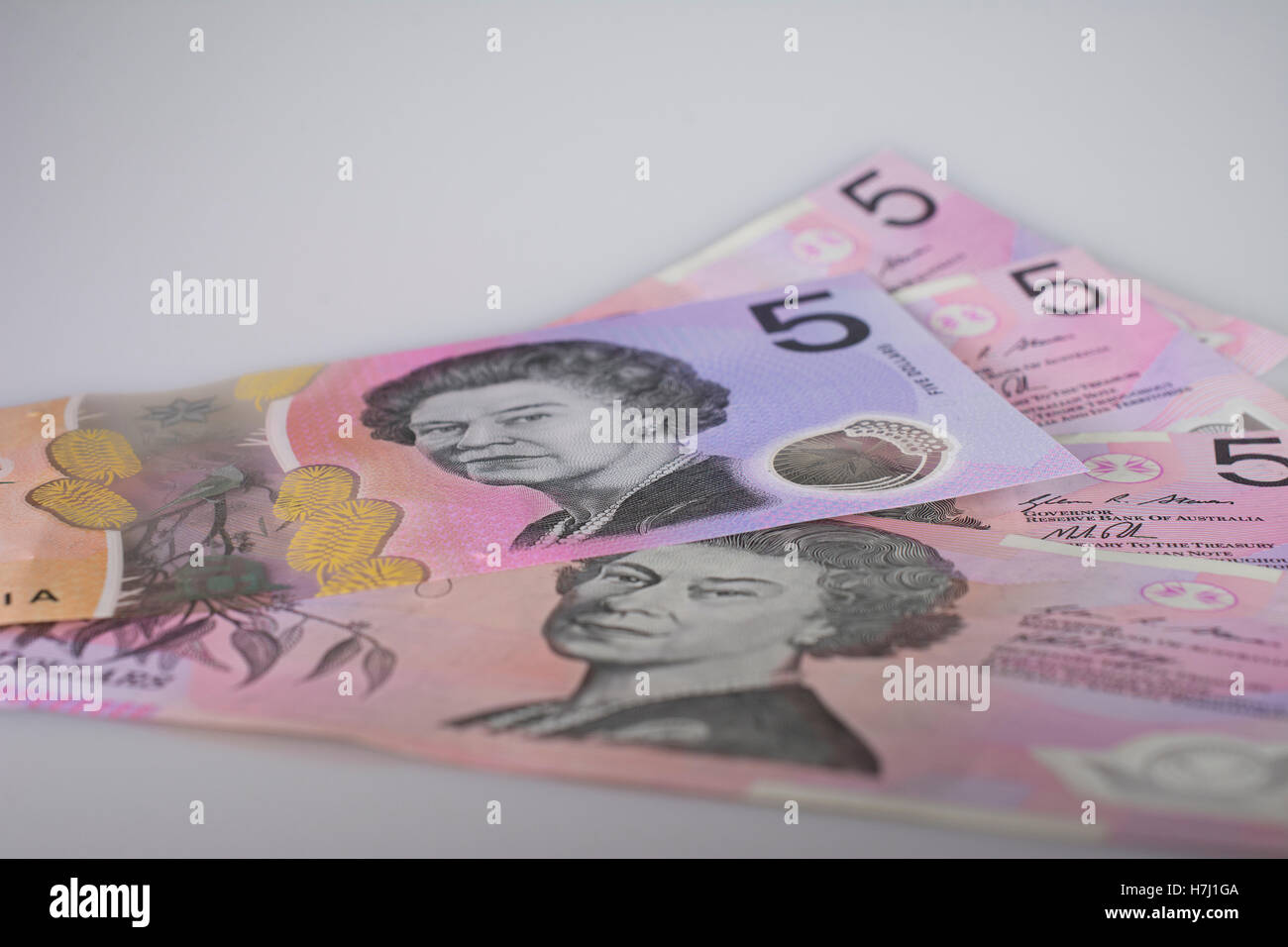 New and Old Australian Five Dollar Banknotes Isolated Stock Photo - Alamy