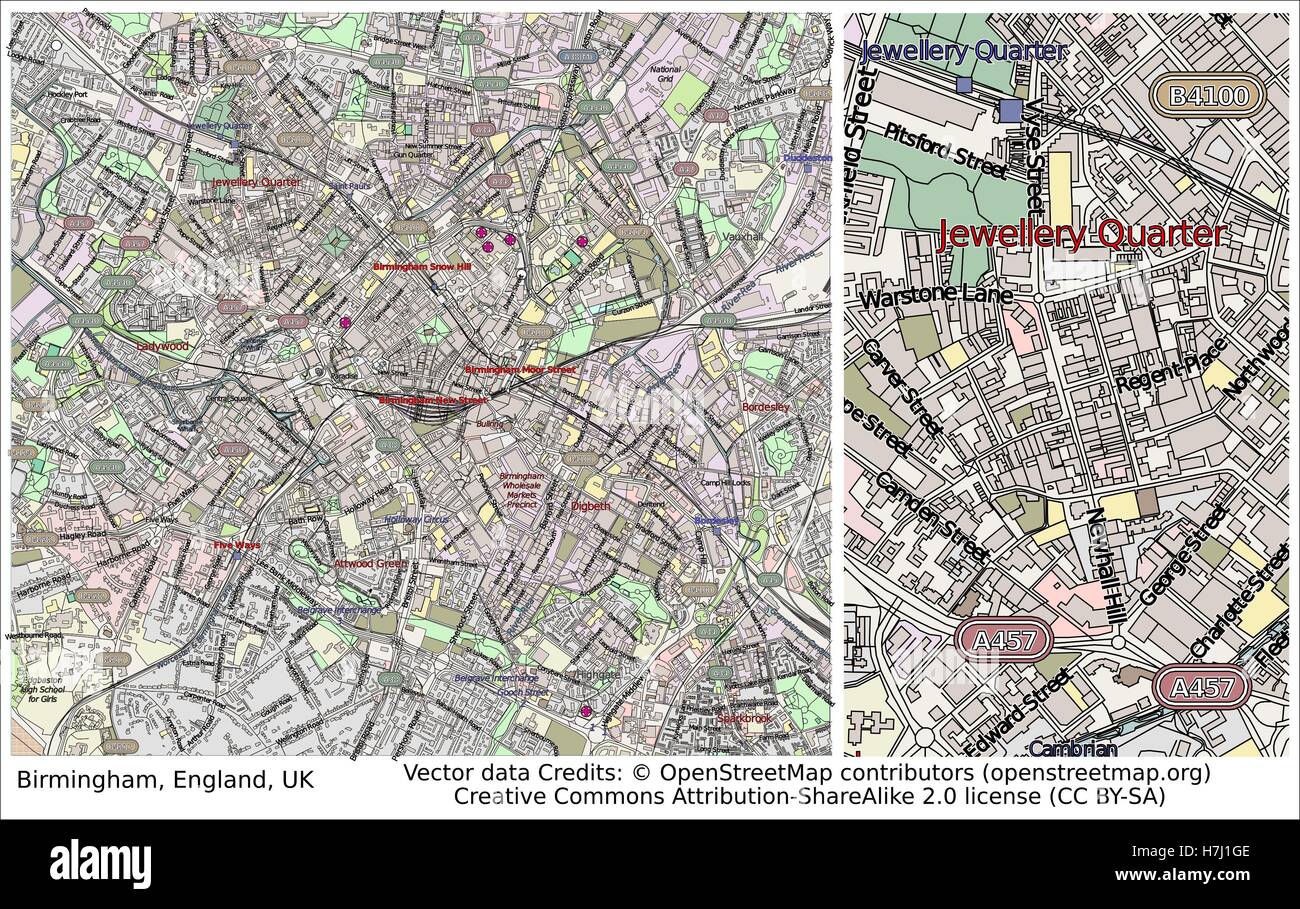 Birmingham Map High Resolution Stock Photography and Images - Alamy