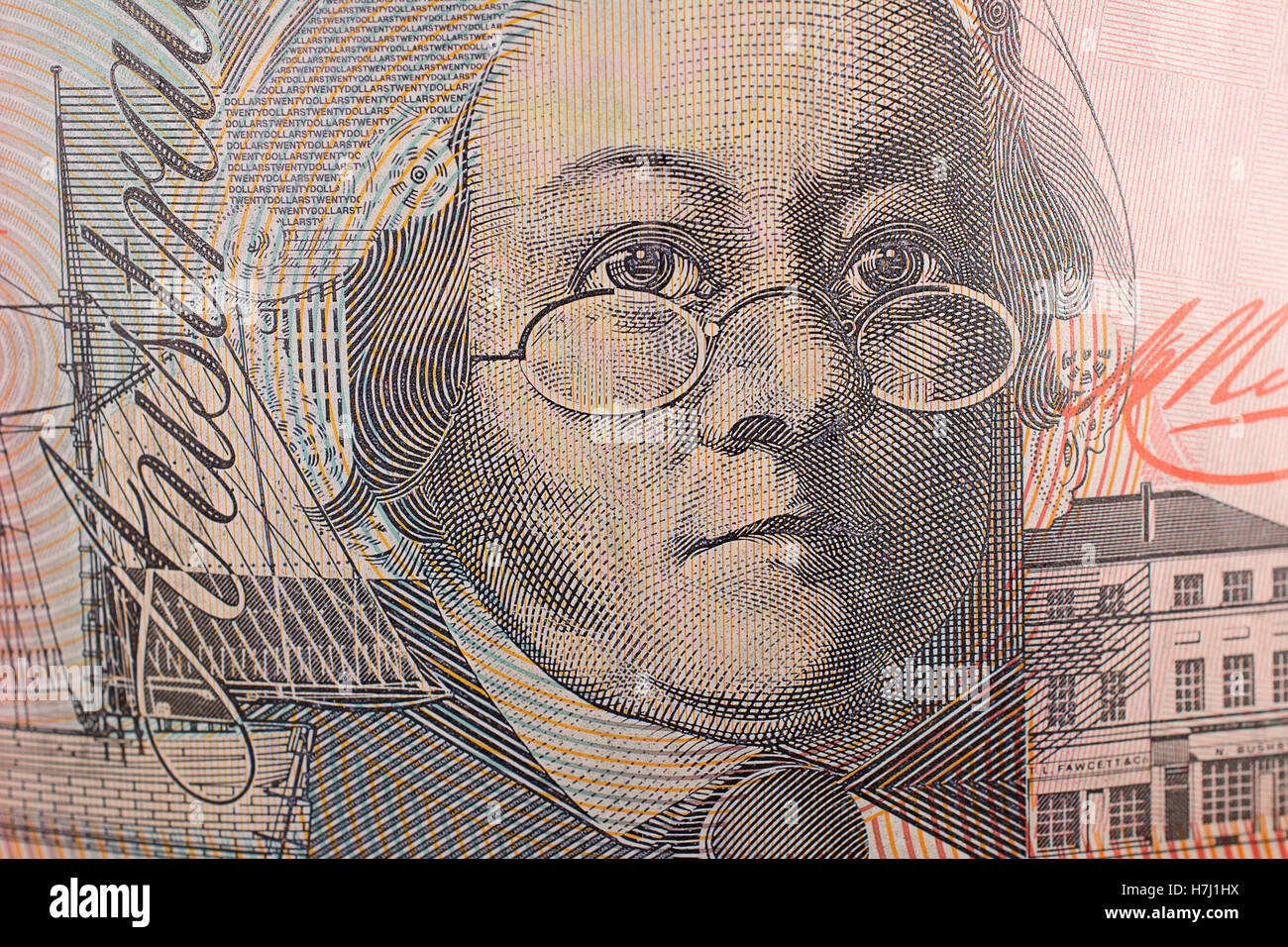 Australian Twenty Dollar Banknote Close Up Stock Photo - Alamy