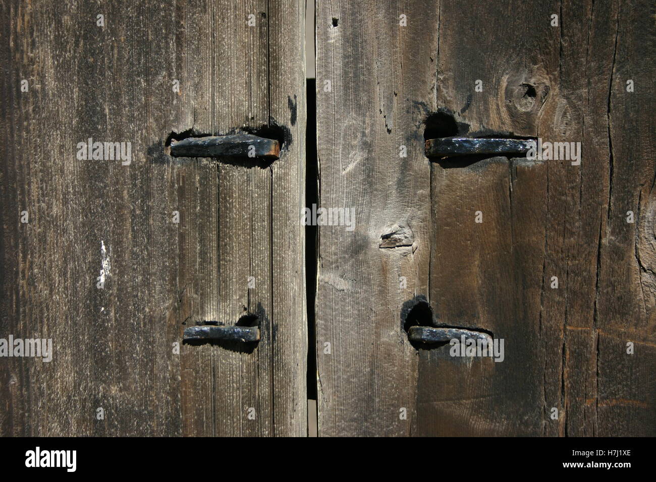 Rustic Wood Fort Door Texture Stock Photo - Alamy