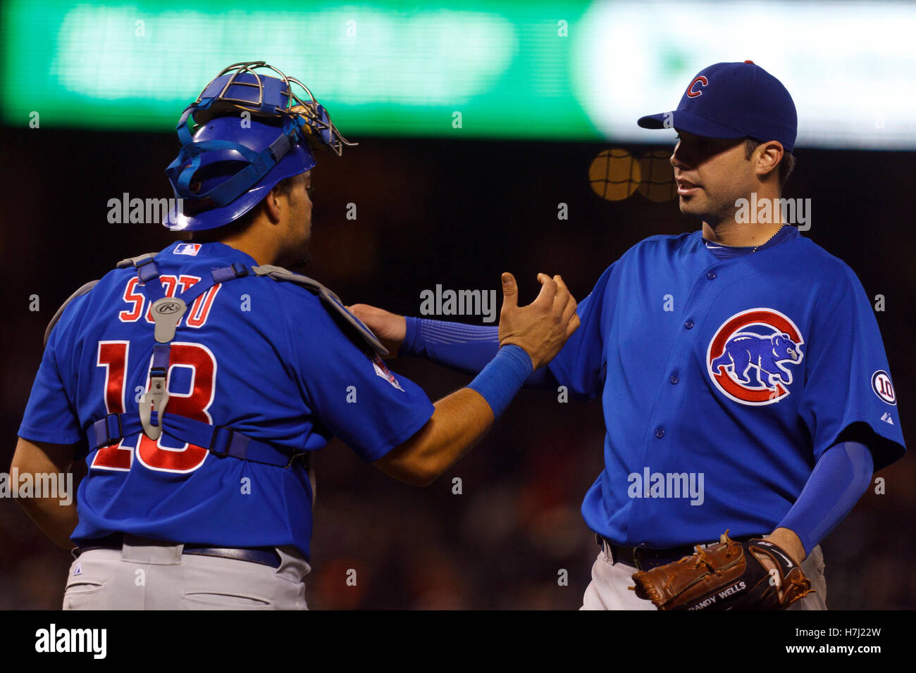 August 29, 2011; San Francisco, CA, USA; Chicago Cubs starting pitcher ...