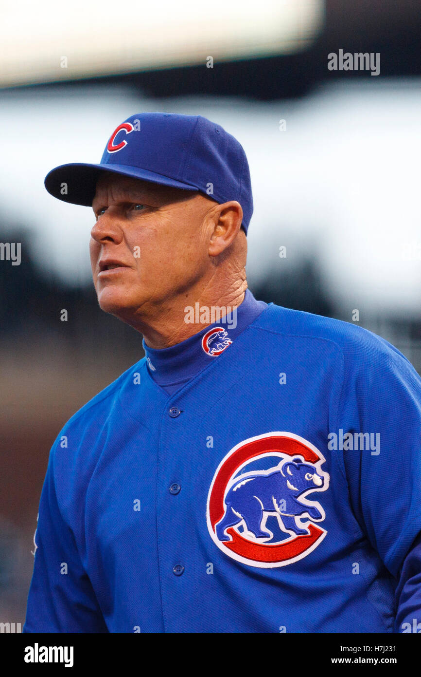 August 30, 2011; San Francisco, CA, USA; Chicago Cubs manager Mike ...