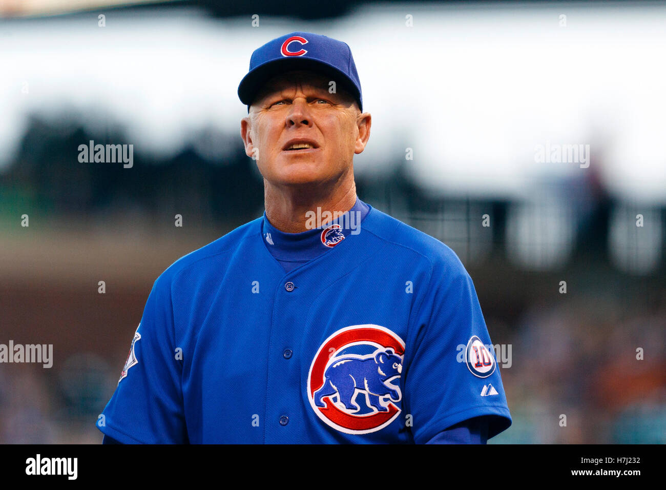 August 30, 2011; San Francisco, CA, USA; Chicago Cubs manager Mike ...