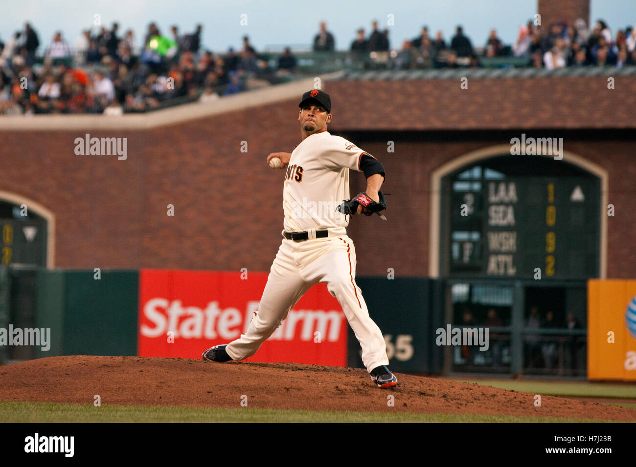 August 30 2011 San Francisco Ca Usa San Francisco Giants Starting