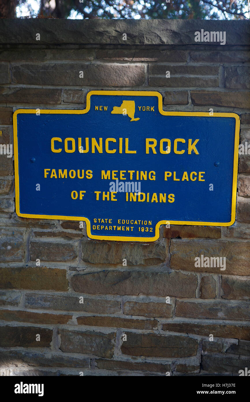 COUNCIL ROCK Famous meeting place of the Indians. State Education ...