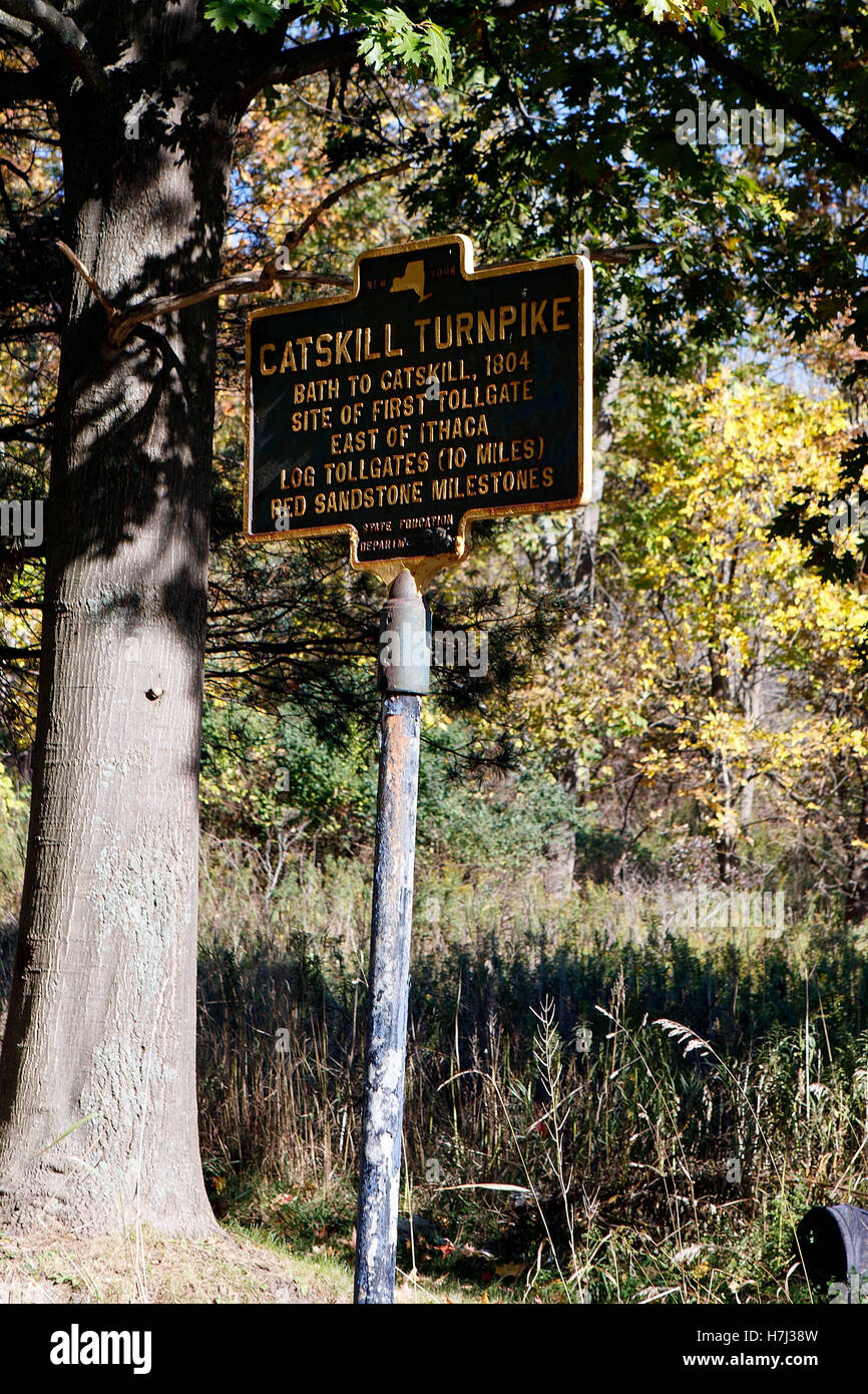 CATSKILL TURNPIKE Bath to Catskill, 1804 site of first tollgate east of ...