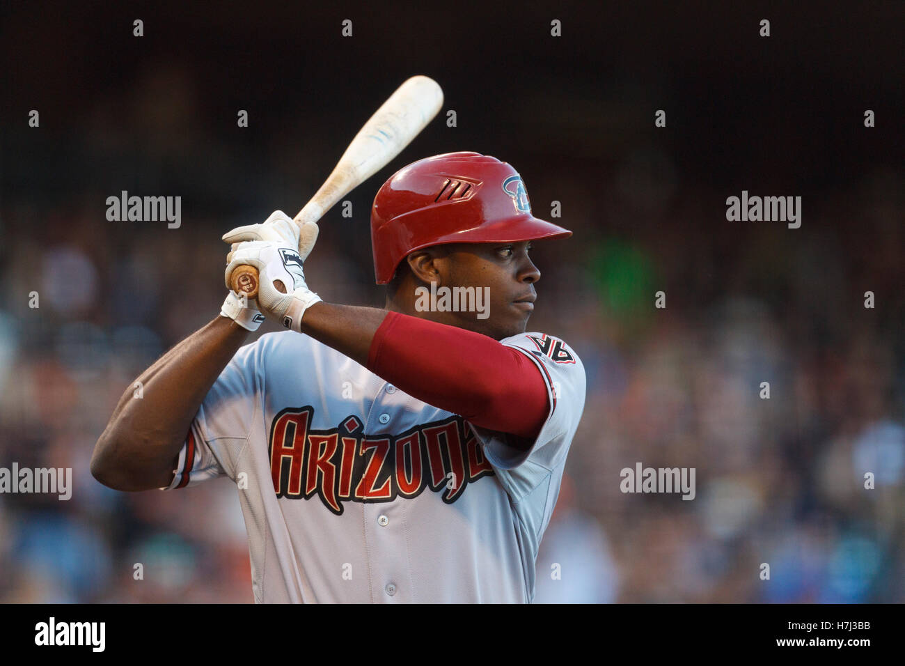August 1, 2011; San Francisco, CA, USA; Arizona Diamondbacks right ...