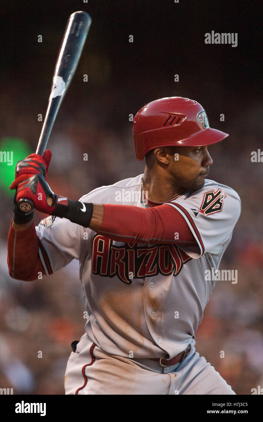 August 1, 2011; San Francisco, CA, USA; Arizona Diamondbacks center ...