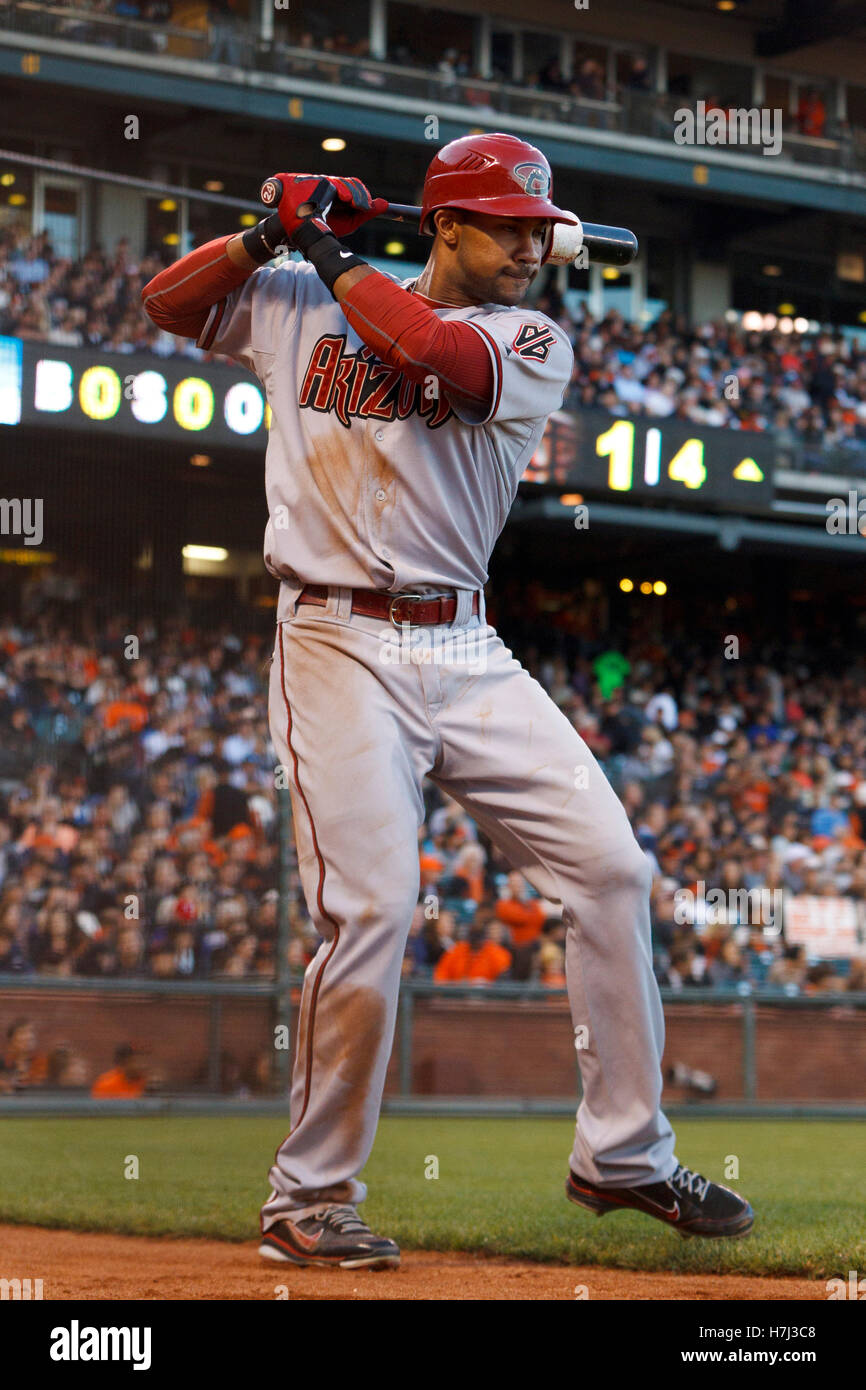 August 1, 2011; San Francisco, CA, USA; Arizona Diamondbacks center ...