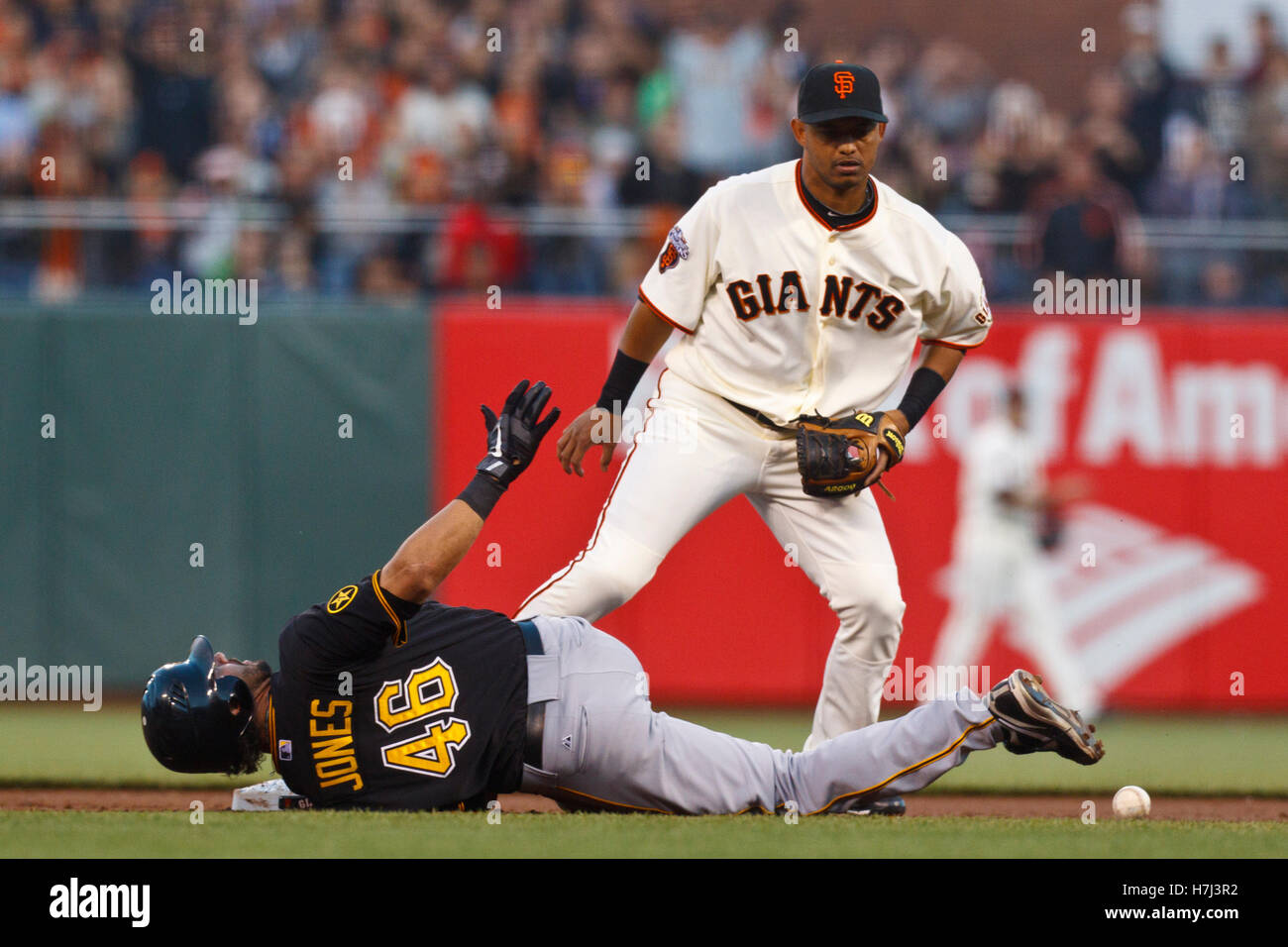 August 9, 2011; San Francisco, CA, USA; Pittsburgh Pirates right ...