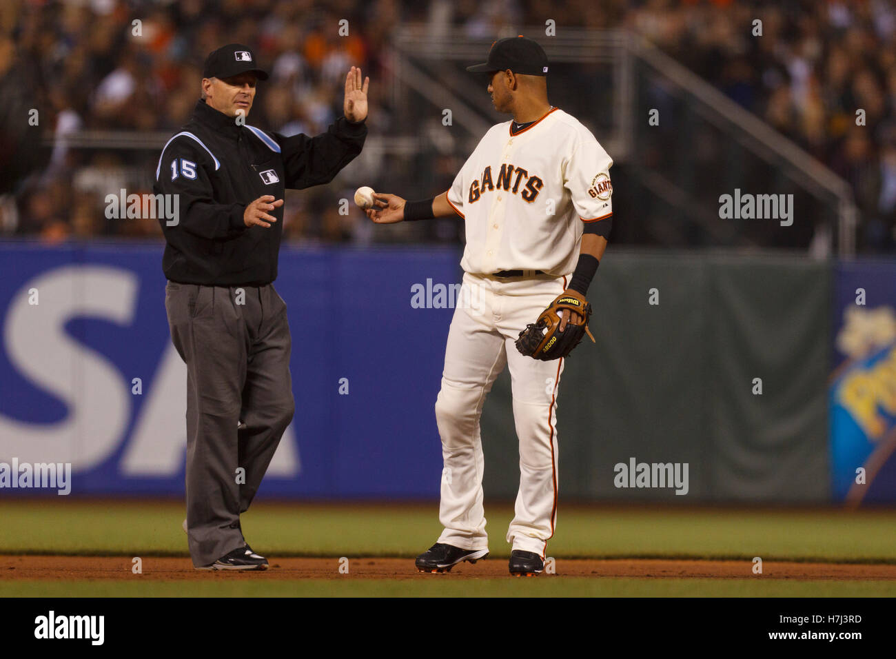 August 9, 2011; San Francisco, CA, USA; San Francisco Giants shortstop ...