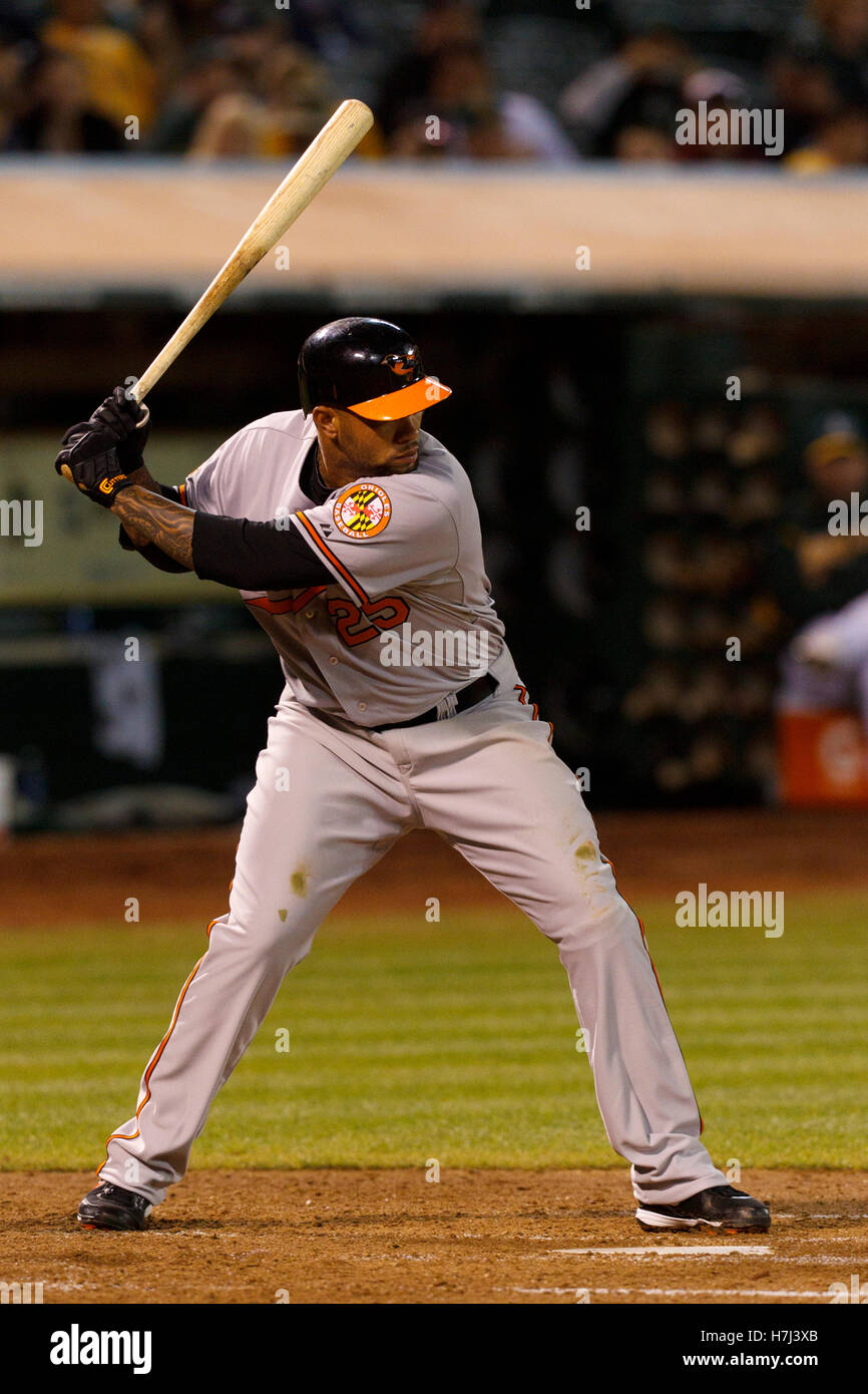 August 15, 2011; Oakland, CA, USA; Baltimore Orioles third baseman Josh ...