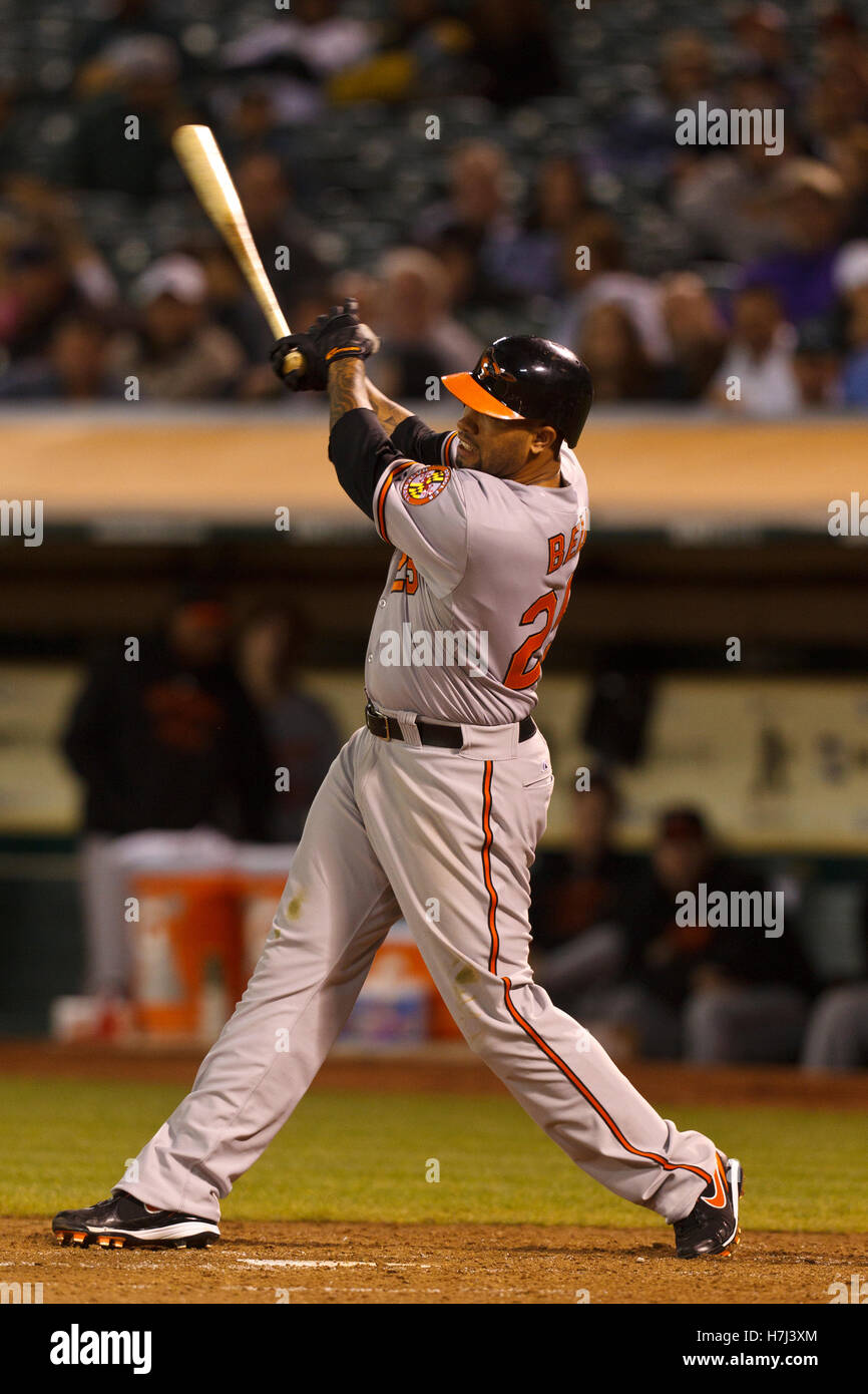 August 15, 2011; Oakland, CA, USA; Baltimore Orioles third baseman Josh ...