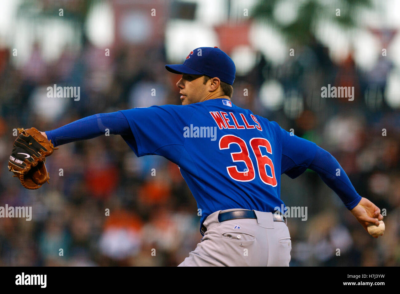 August 29, 2011; San Francisco, CA, USA; Chicago Cubs starting pitcher ...
