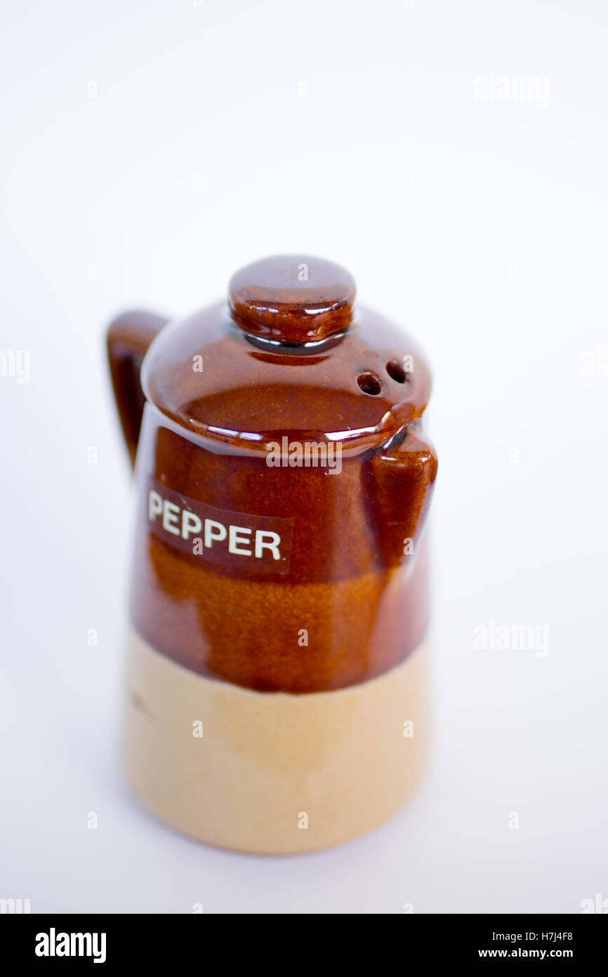 A traditional ceramic pepper shaker Stock Photo - Alamy