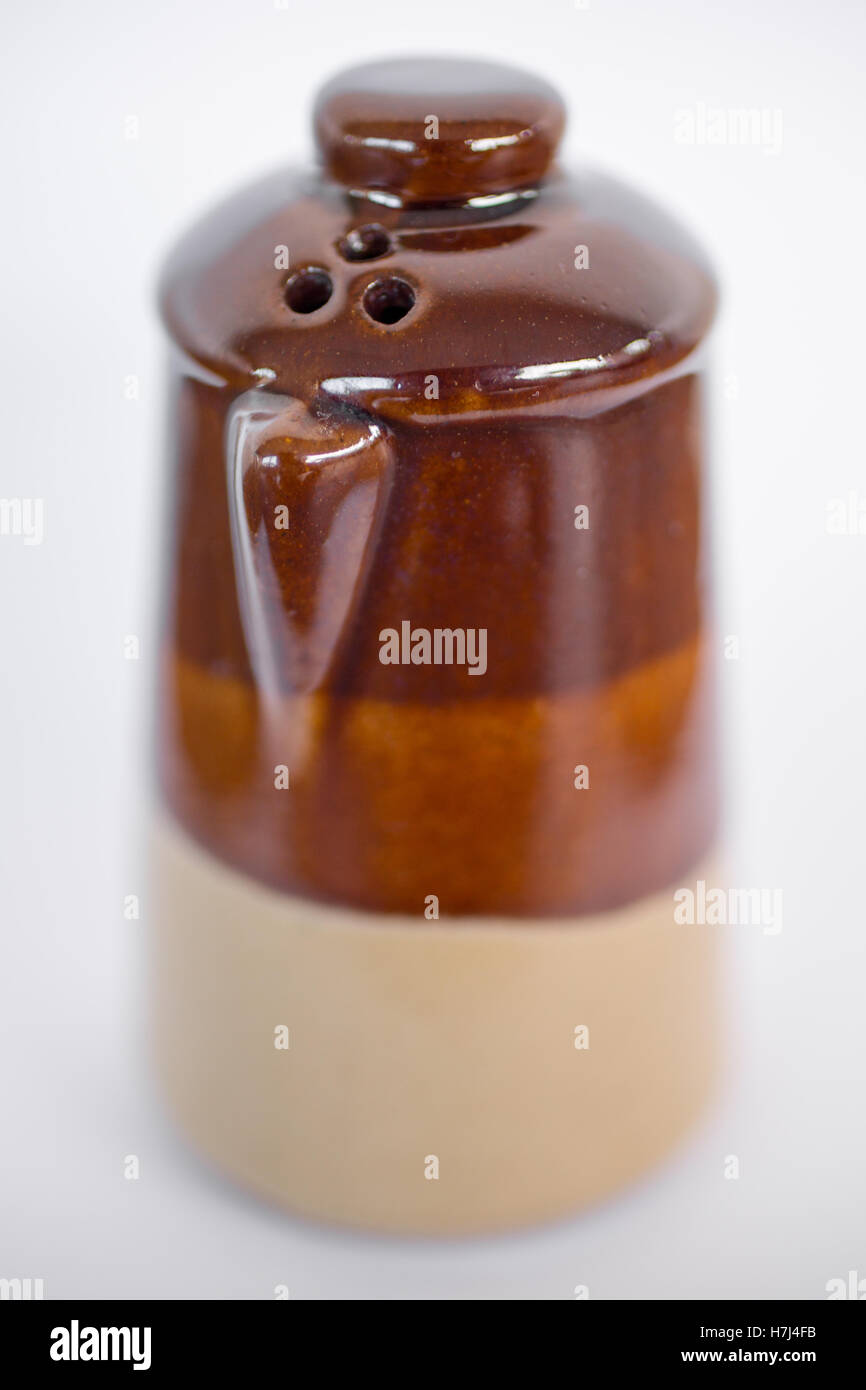 A traditional ceramic salt pepper shaker Stock Photo - Alamy