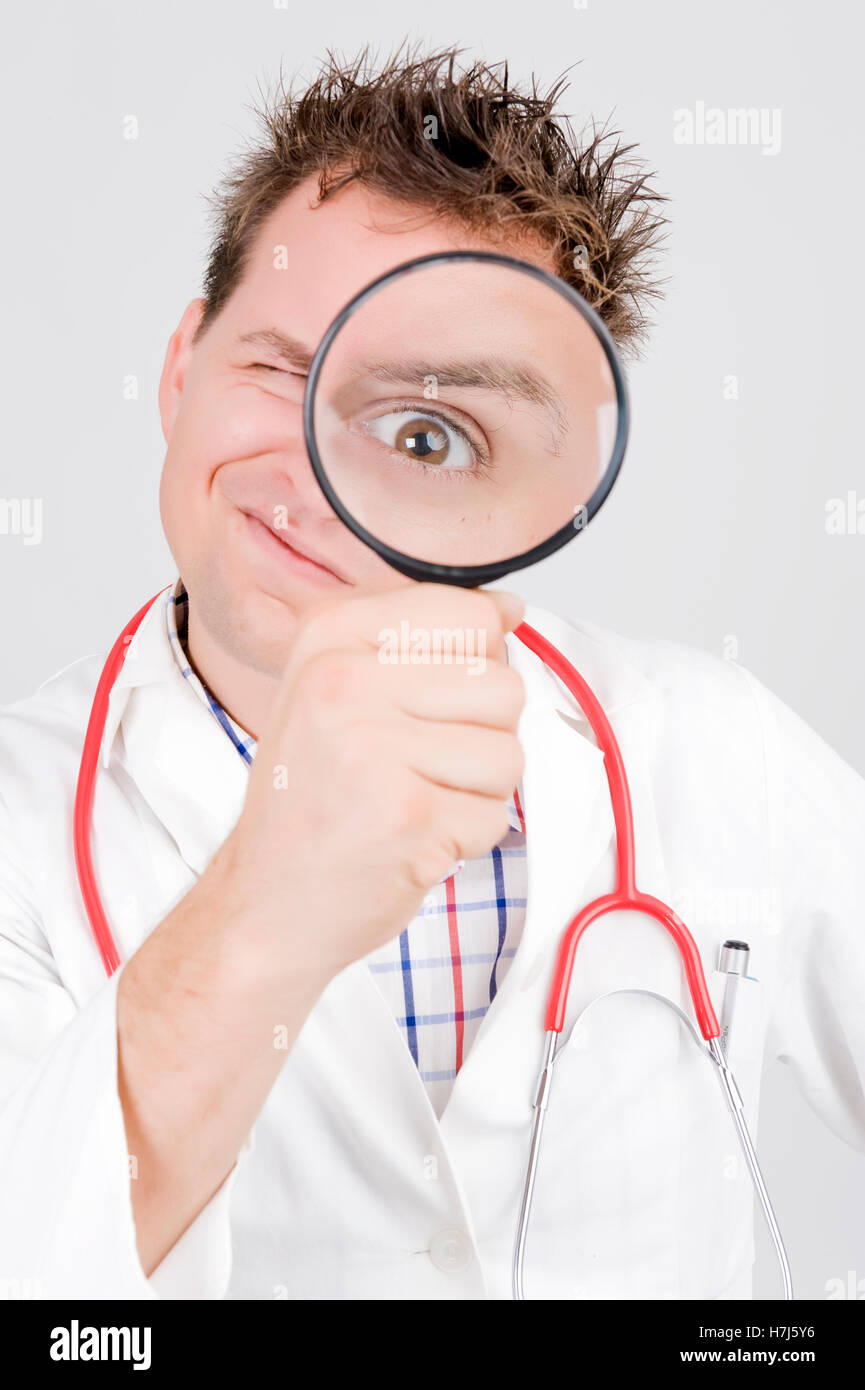 Man big magnifying glass hi-res stock photography and images - Alamy