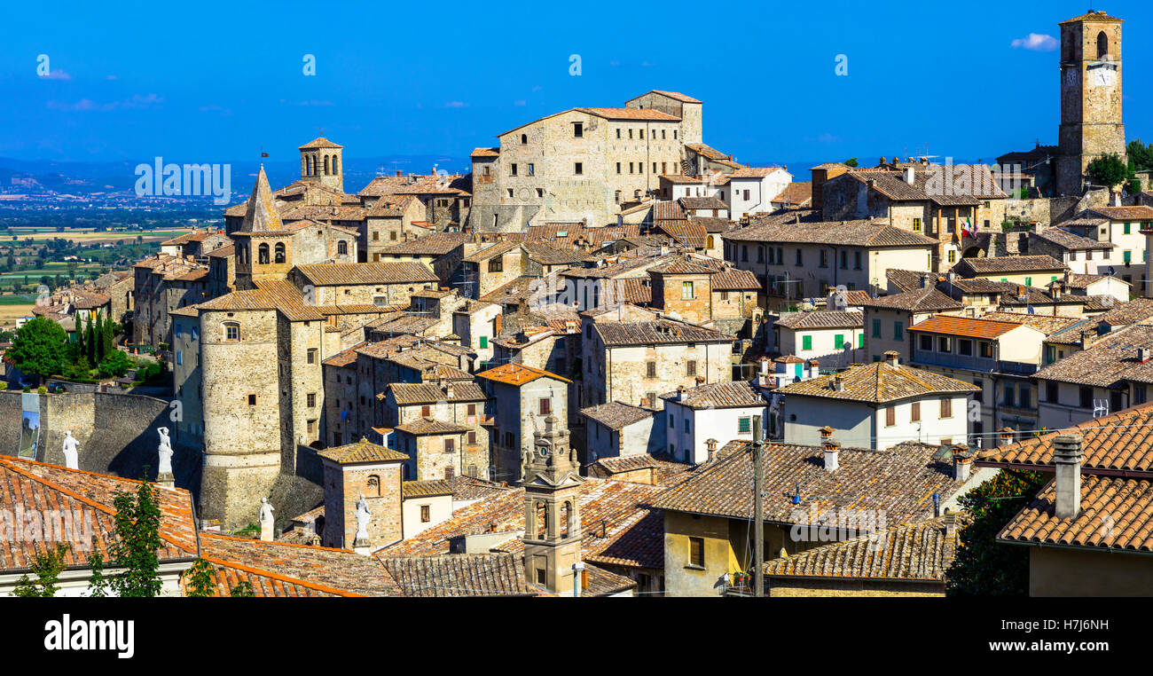Impressive Anghiari village,panoramic view,Tuscany,Italy Stock Photo ...