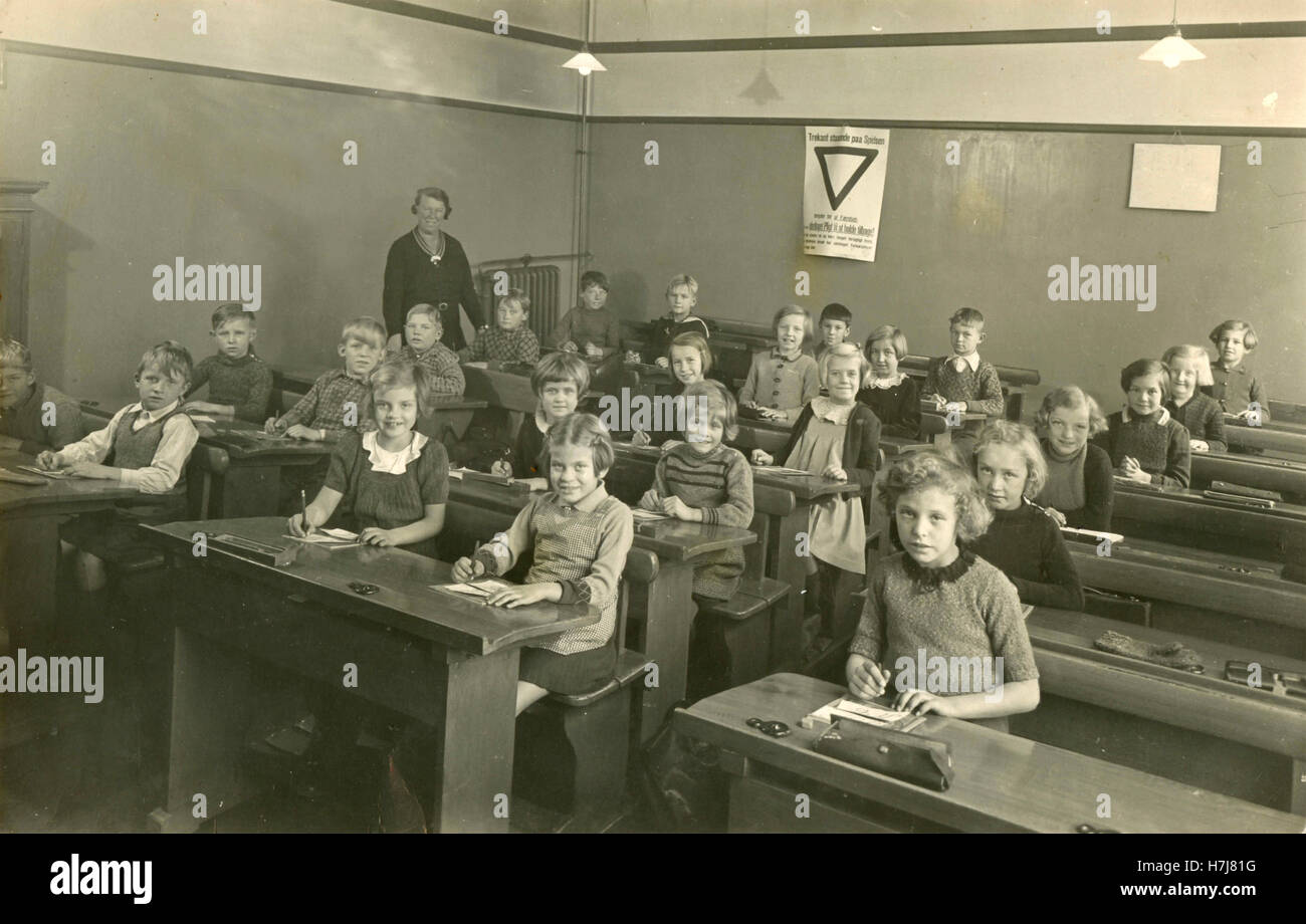 Class photo at school, Denmark Stock Photo - Alamy