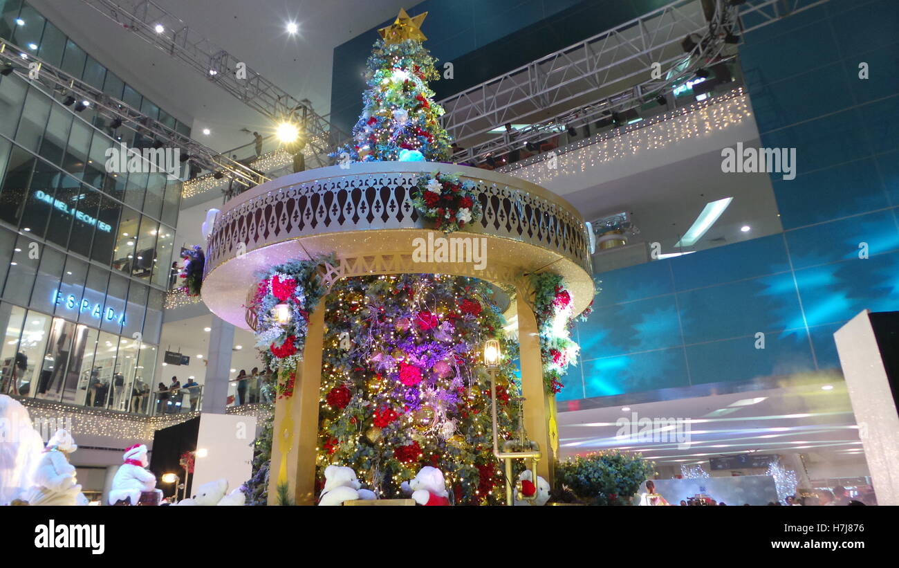A twenty-eight feet tall Christmas tree loaded with toys and teddy ...