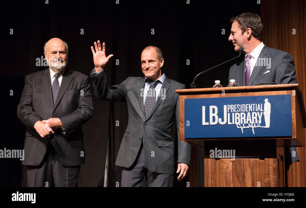 LBJ Presidential Library Director Mark Updegrove (right) introduces ...