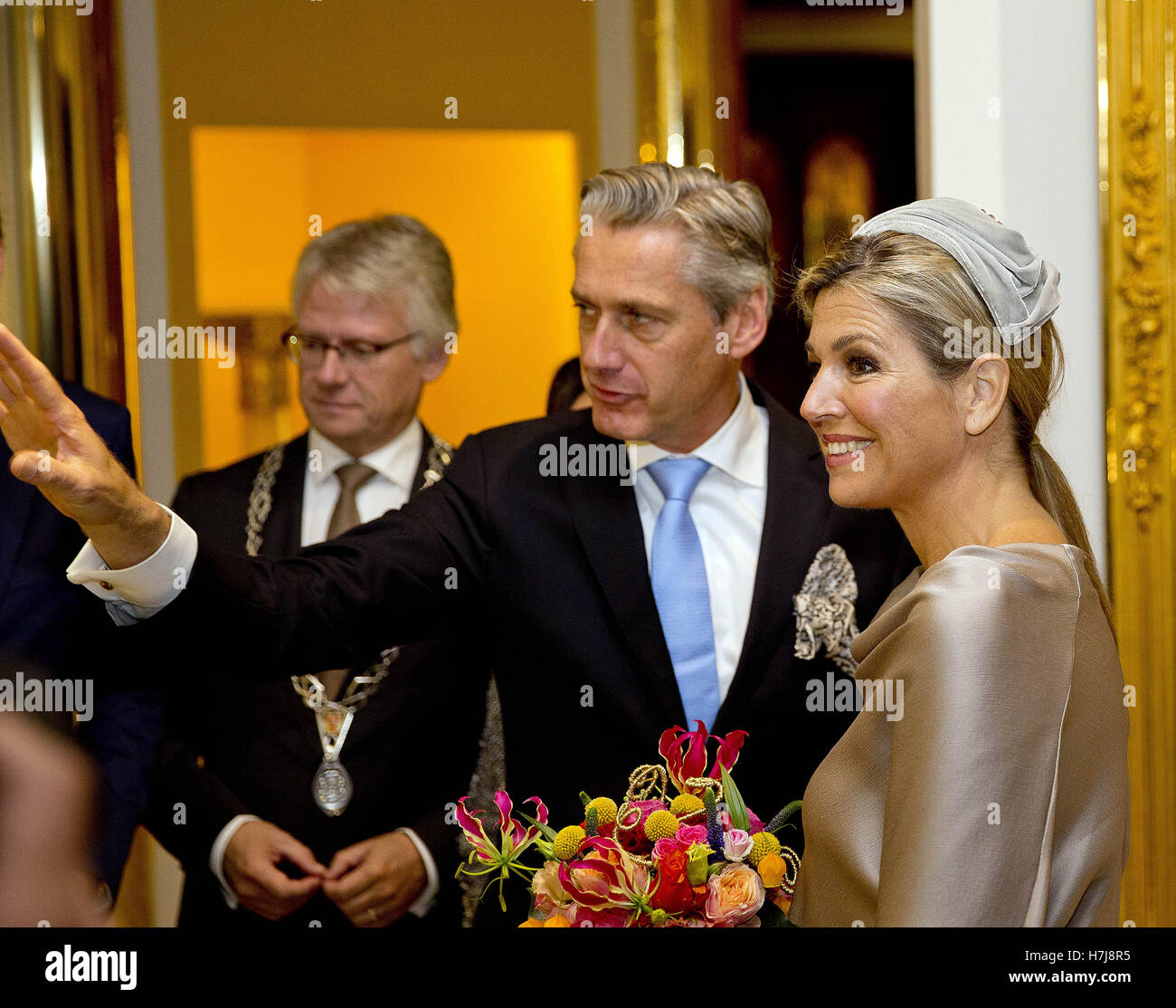 Queen Maxima of the Netherlands attends the exhibition Anna Paulowna ...
