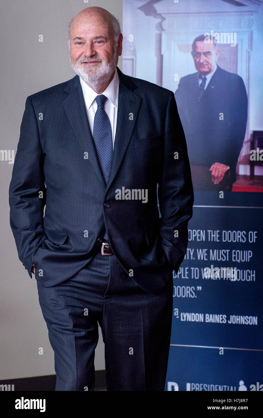 Director Rob Reiner speaks on the red carpet before a screening of his ...