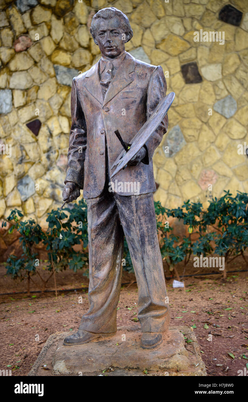 Statue of the late Lebanese Impressionist artist Omar Onsi (1901-69 ...