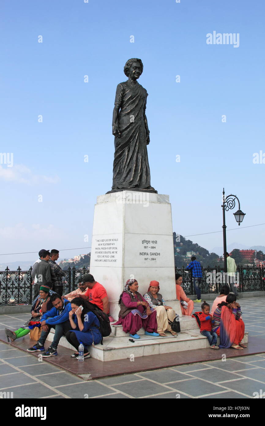 Indira Gandhi statue, The Ridge, Shimla, Himachal Pradesh, India ...