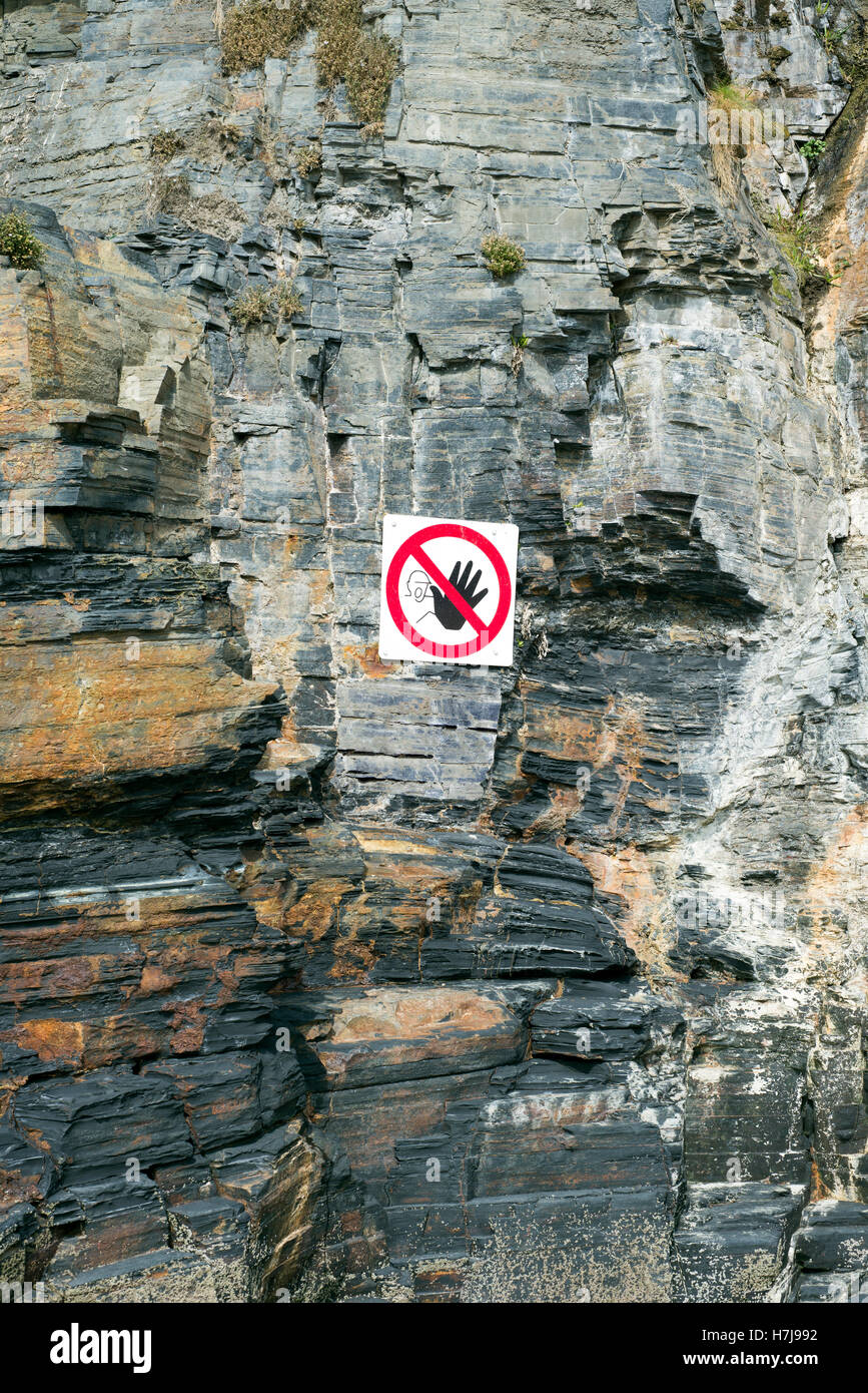 Warning sign on golden hi-res stock photography and images - Alamy