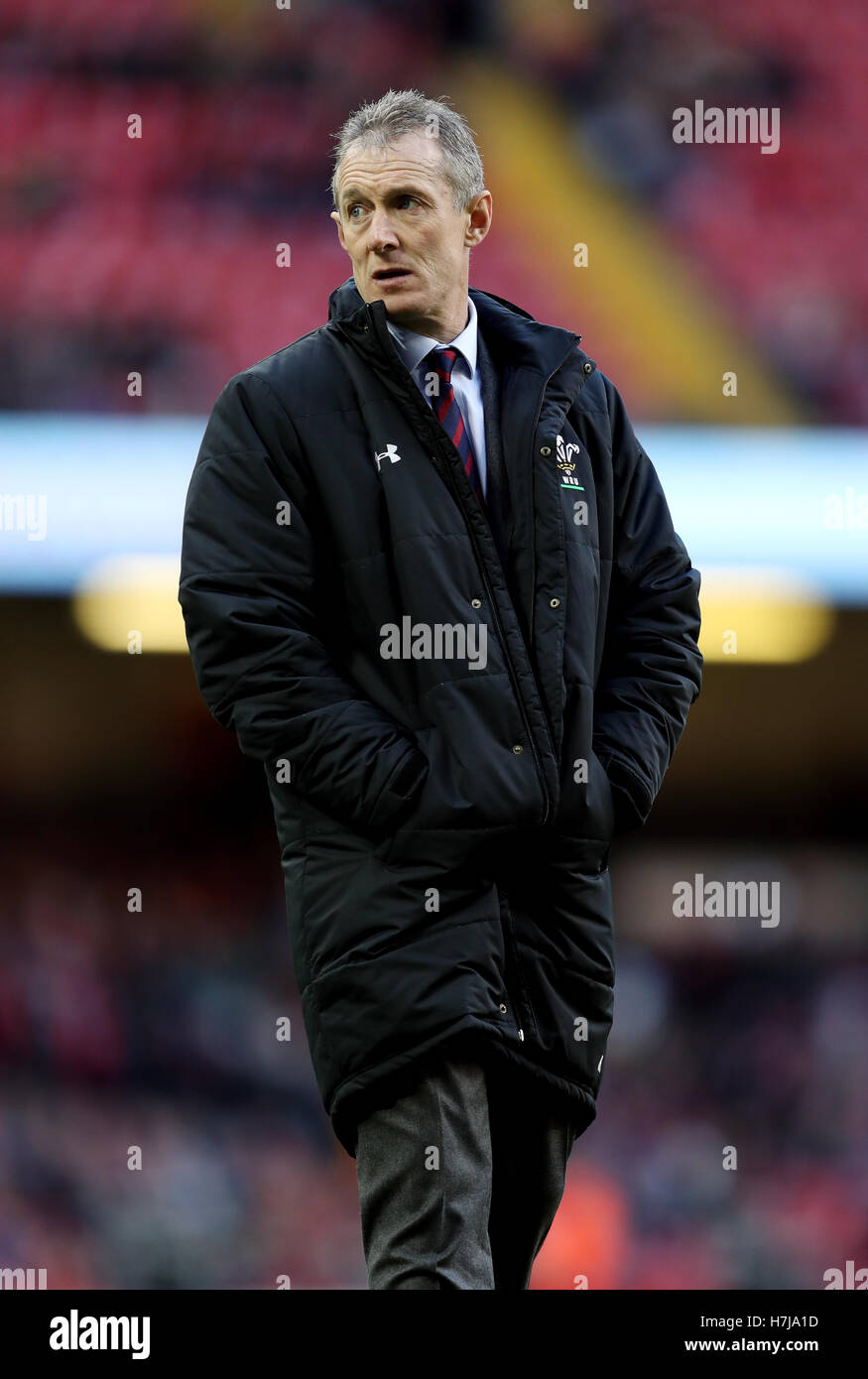 Wales coach Rob Howley during the Autumn International match at the ...