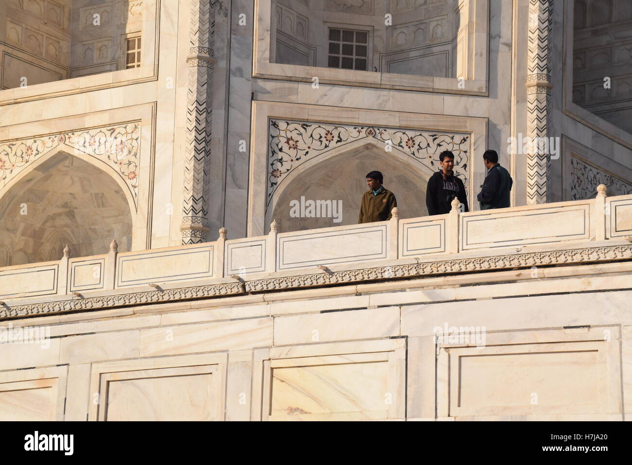 Three indian men inside Taj mahal in Agra, Uttar Pradesh, India Stock ...