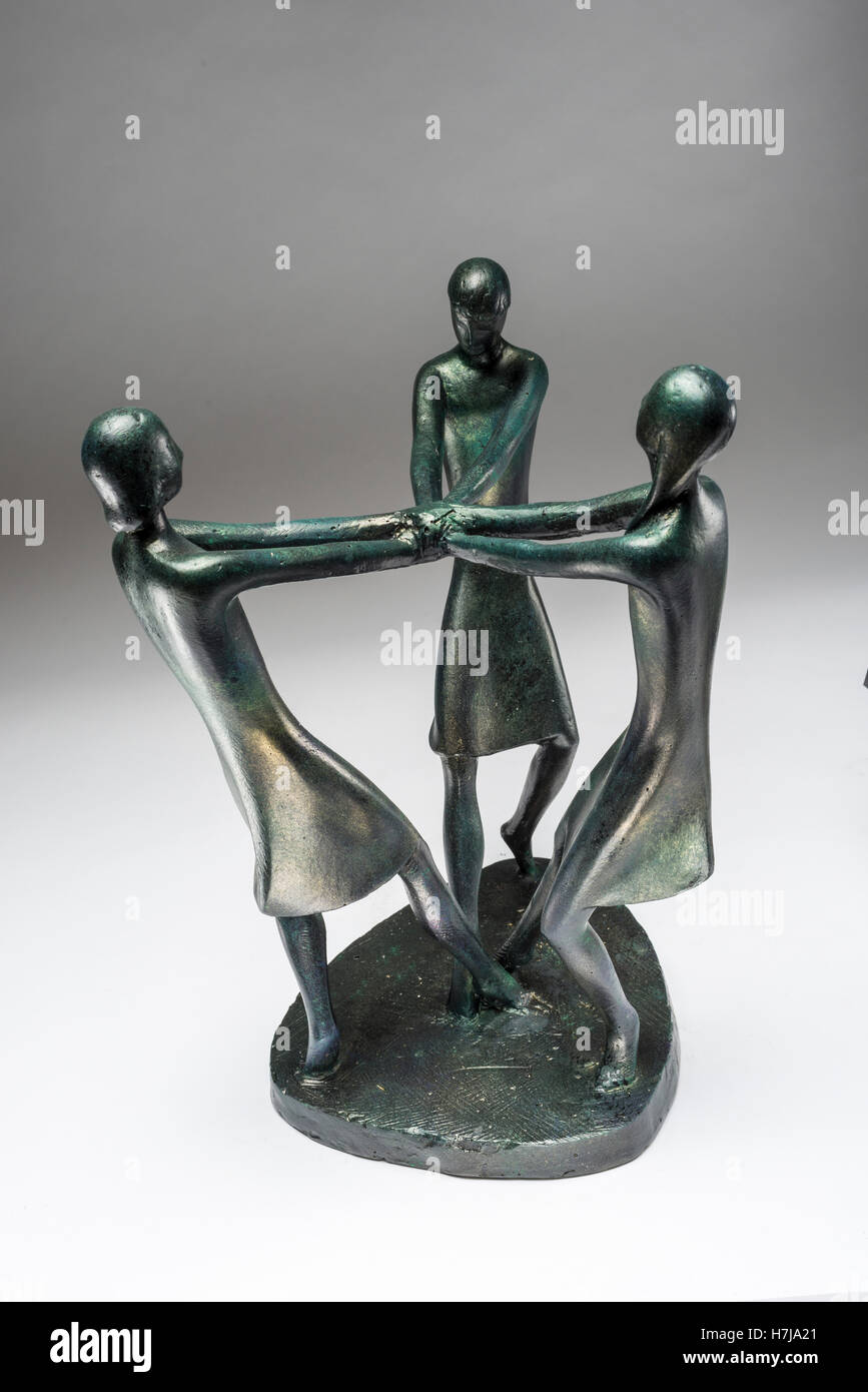 Dancers, patinated plaster sculpture 1975 by French sculptor Jean ...