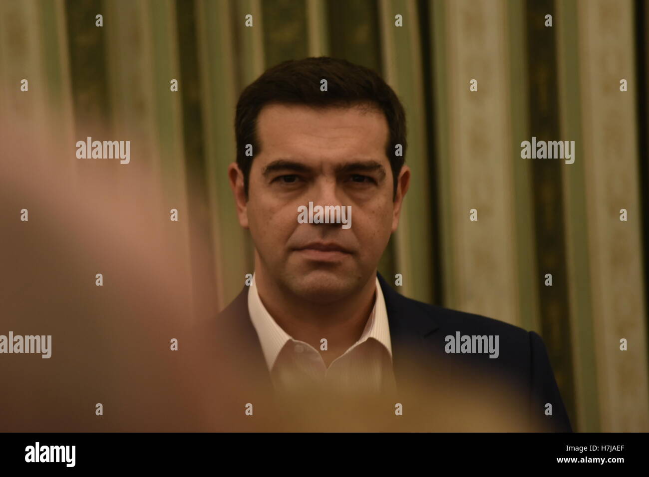 Athens, Greece. 05th Nov, 2016. Greek Prime Minister Alexis Tsipras ...