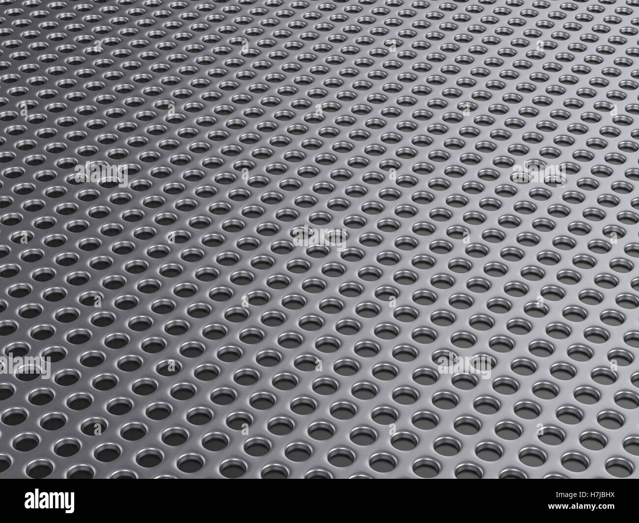 Metal grid with round holes pattern background. 3D illustration Stock ...