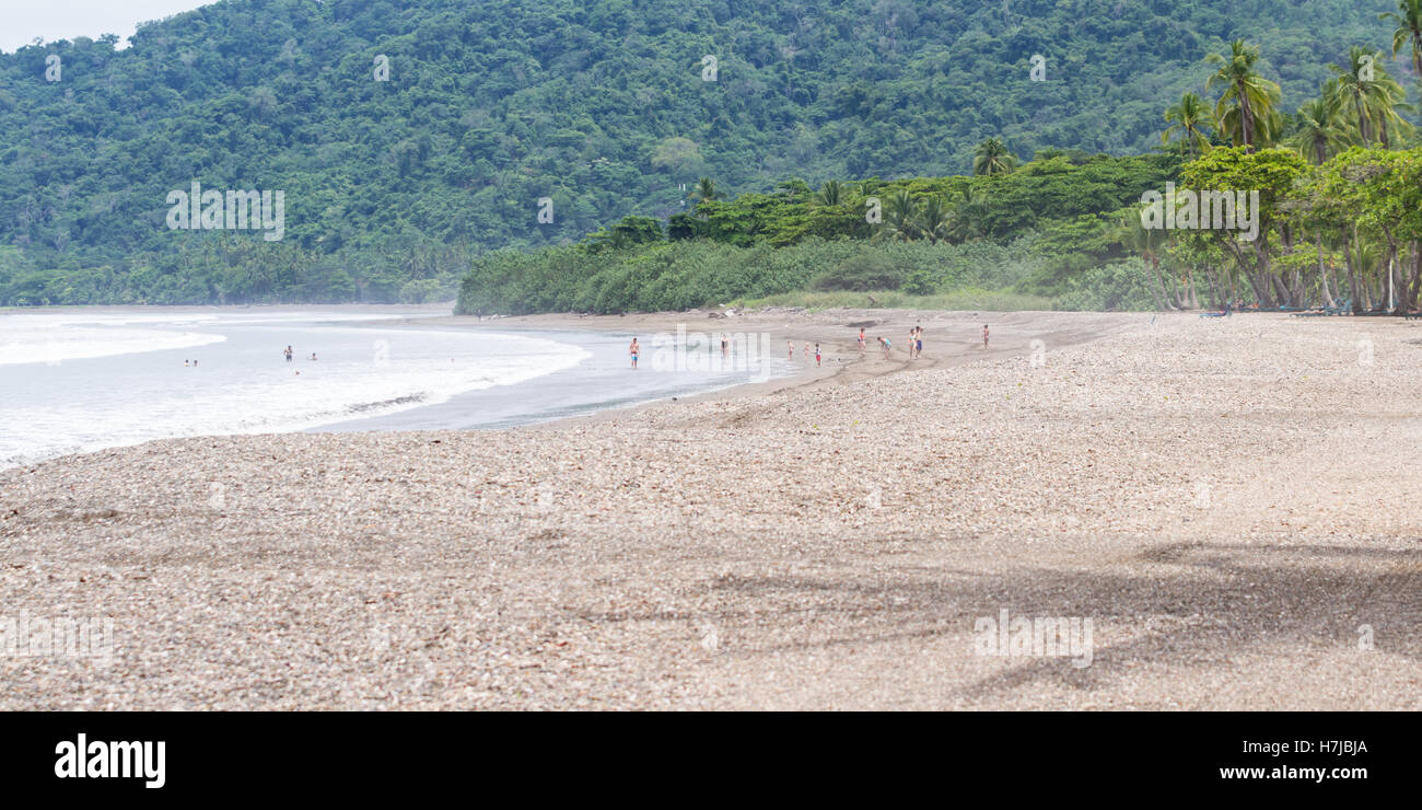 Tambor, Costa Rica - June 20: Families enjoying a beautiful day on the ...