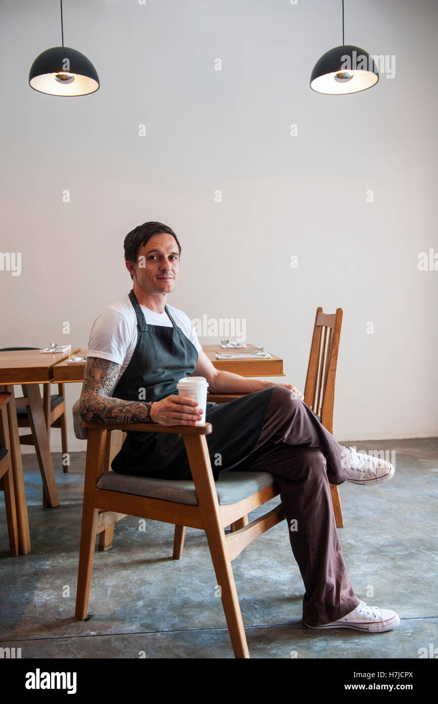 South African chef Timothy Bruyns in the dining room of his Phnom Penh ...
