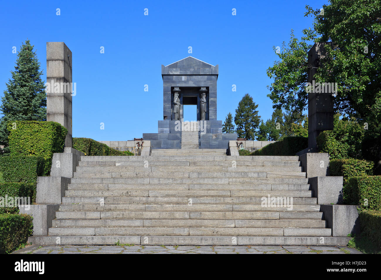 Monument to the Unknown Hero (World War I & Balkan Wars memorial) at Mount Avala near Belgrade ...
