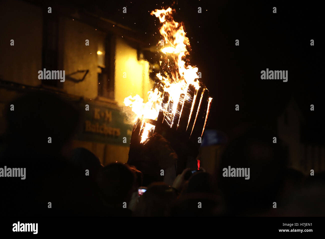 People from the Devonshire village of Ottery St Mary carry the ...