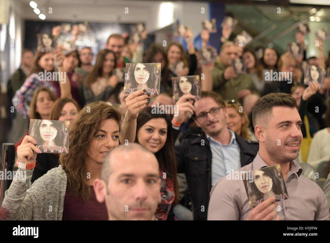 Napoli, Italy. 05th Nov, 2016. Giorgia, famous Italian singer, presents ...