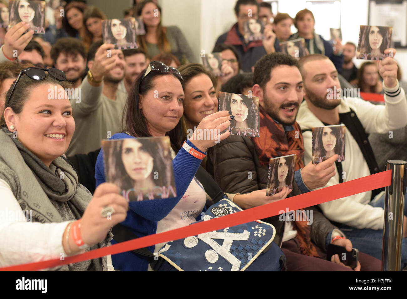 Napoli, Italy. 05th Nov, 2016. Giorgia, famous Italian singer, presents ...