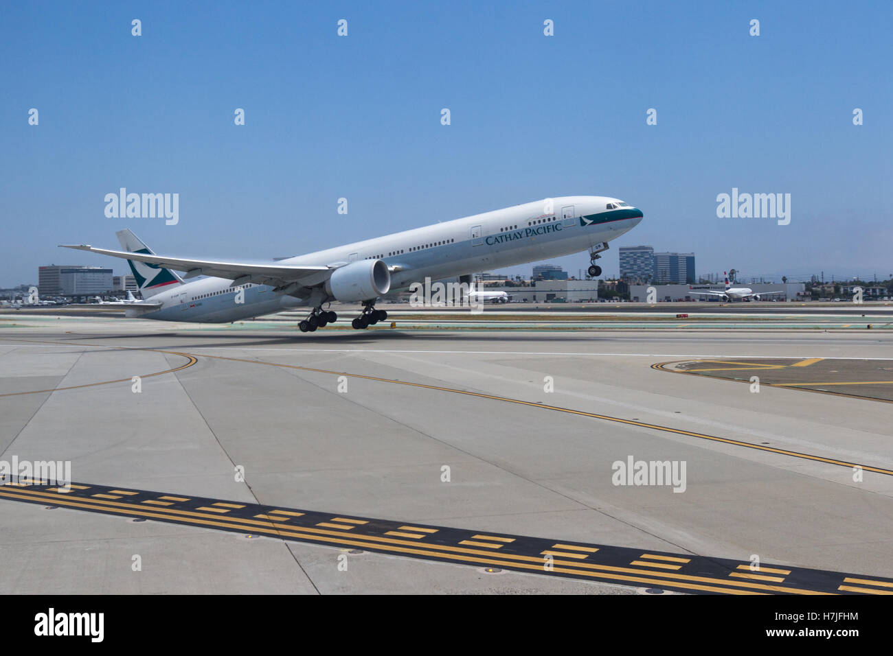 Los Angeles, California- June 28: Airplanes in LAX international ...