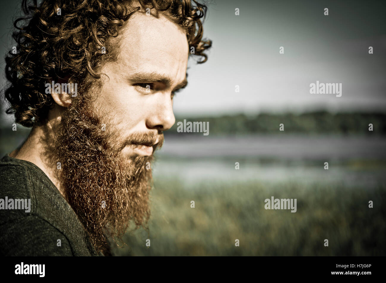 portrait of a young man with beard Stock Photo - Alamy