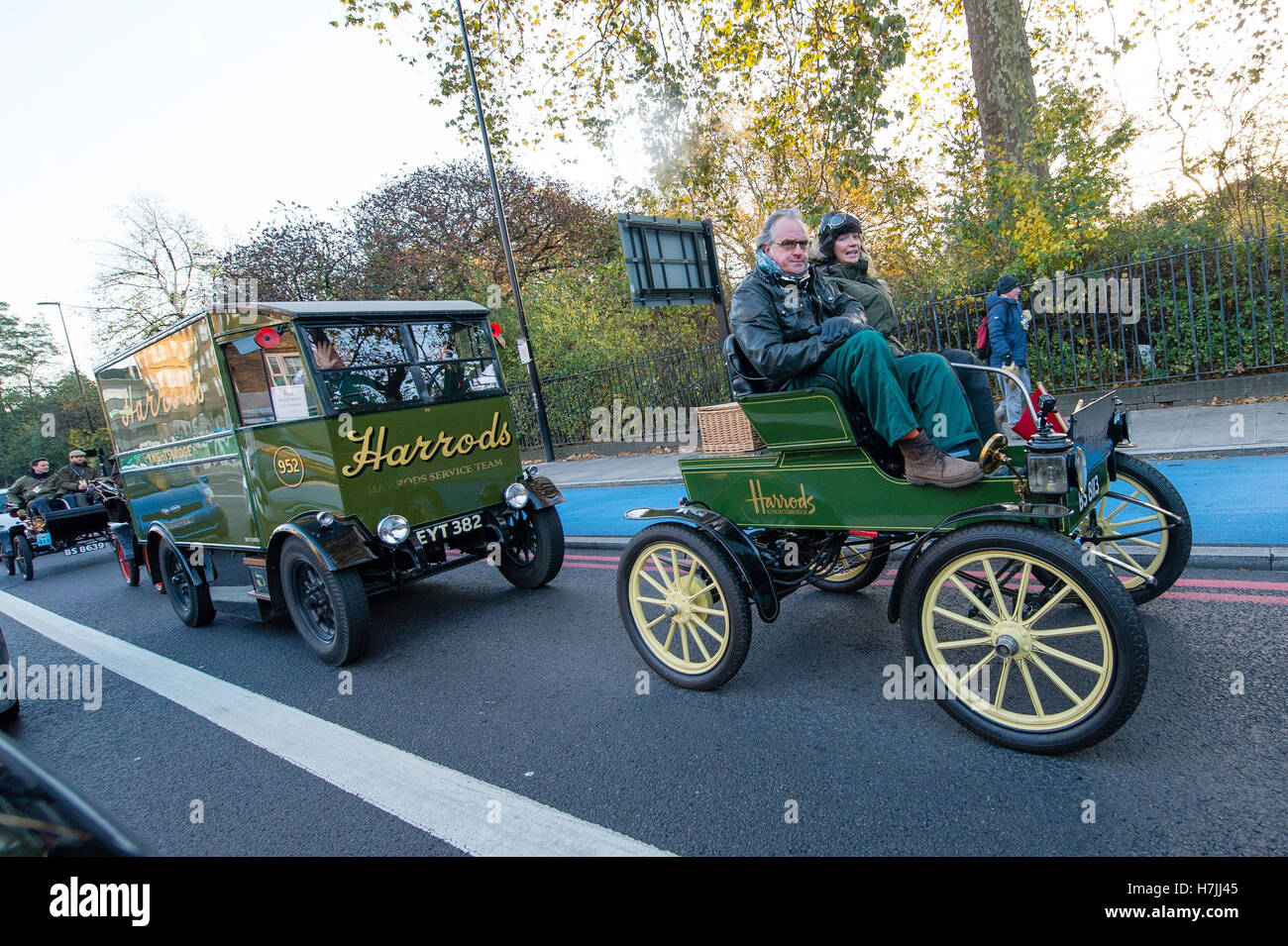 EDITORIAL USE ONLY Jodie Kidd and James Healy, Harrods' Director of ...