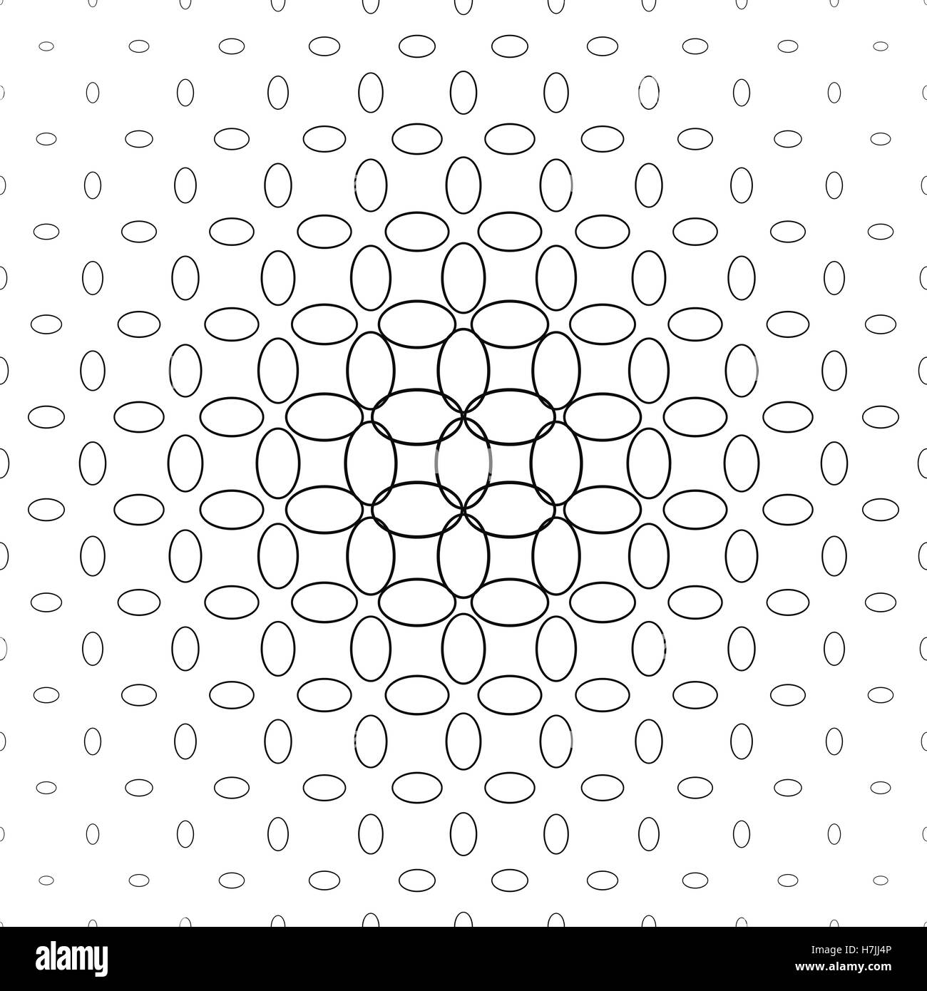 Abstract black and white ellipse pattern design Stock Vector Image ...